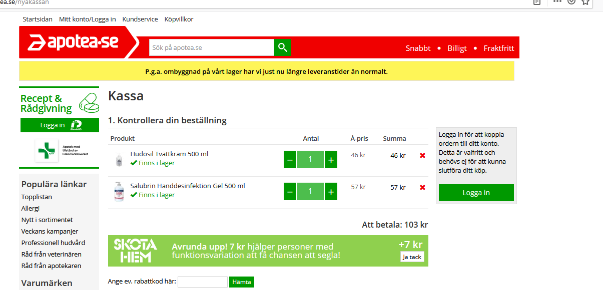 Avrunda uppåt på Apotea! - www.skotahem.se